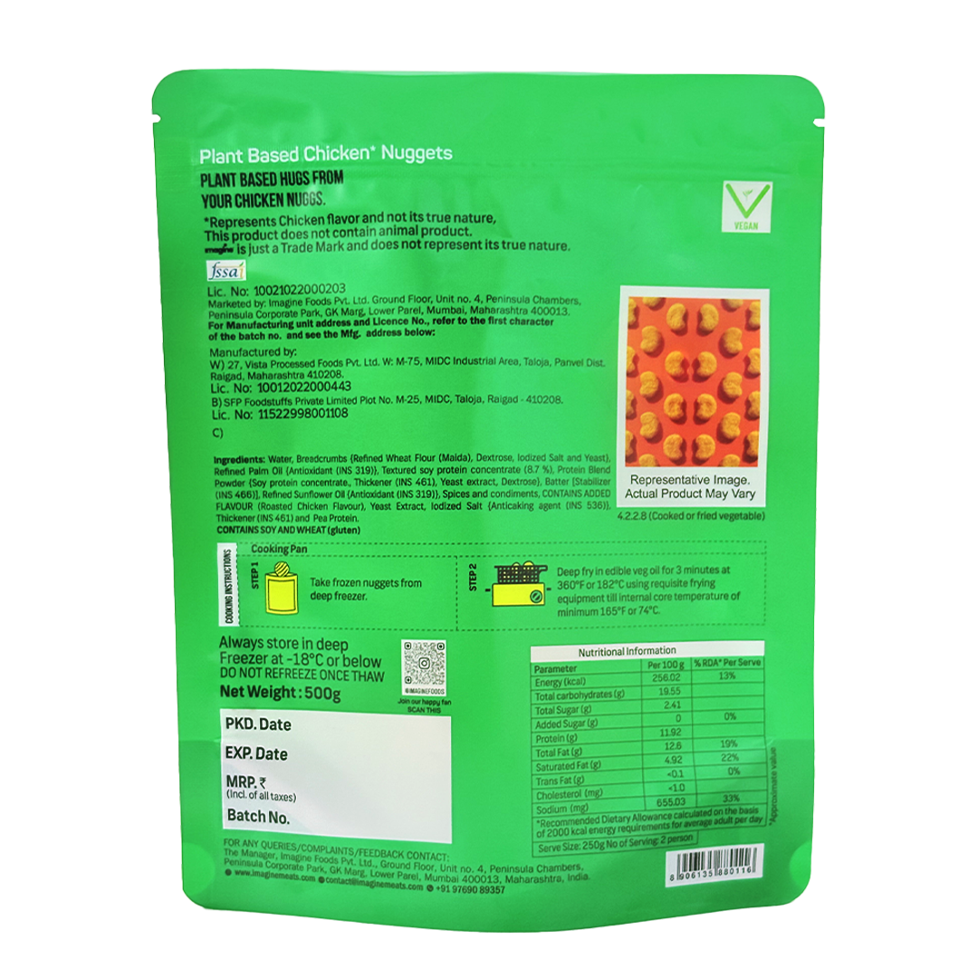Plant Based Chicken Nuggets (500g) | Imagine Foods Pvt. Ltd.